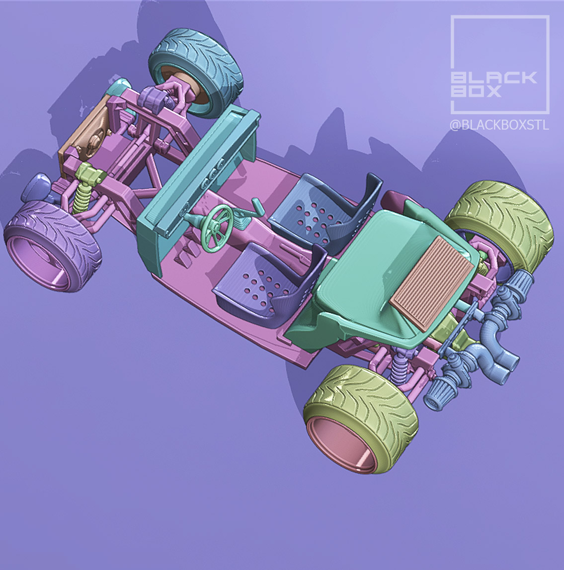 3D file HOT BUG 1/24 FULL MODELKIT 🥵・3D printer model to download・Cults