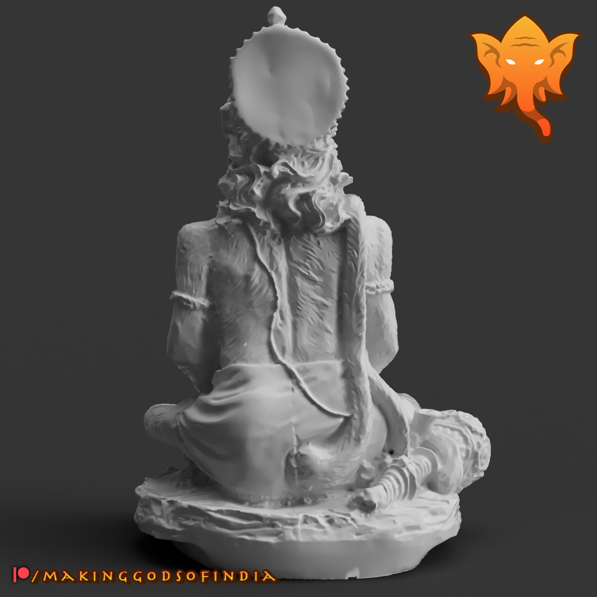 STL file Hanuman Meditating・3D printable model to download・Cults