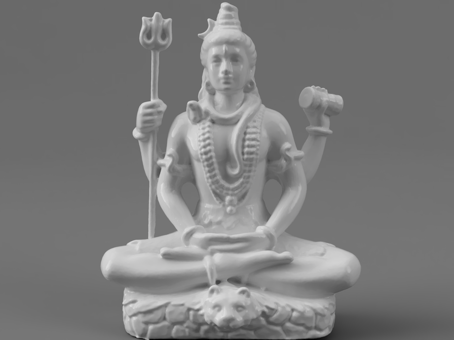 Free STL file Shiva in Meditation on Tiger Skin・3D printing model to ...