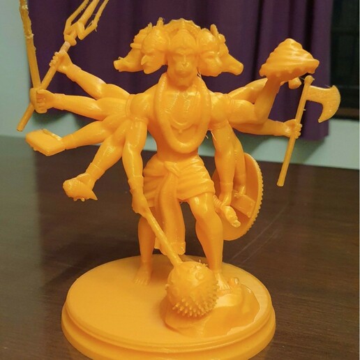 Download free STL file Five Faced Divine Monkey - Hanuman • 3D printing ...