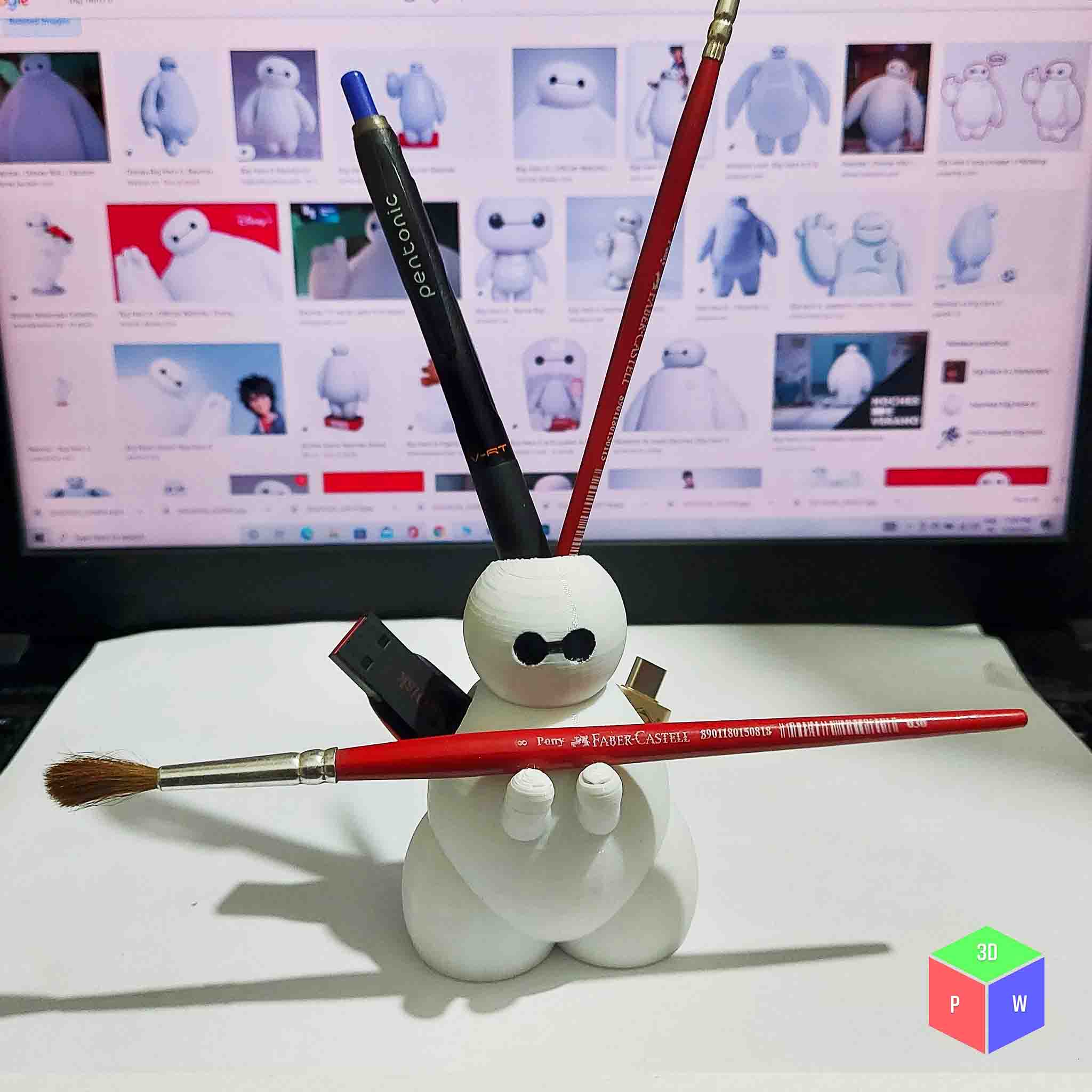 Free STL file BIG HERO PEN STAND PLUS PLANTER 🖊️・Model to download and ...