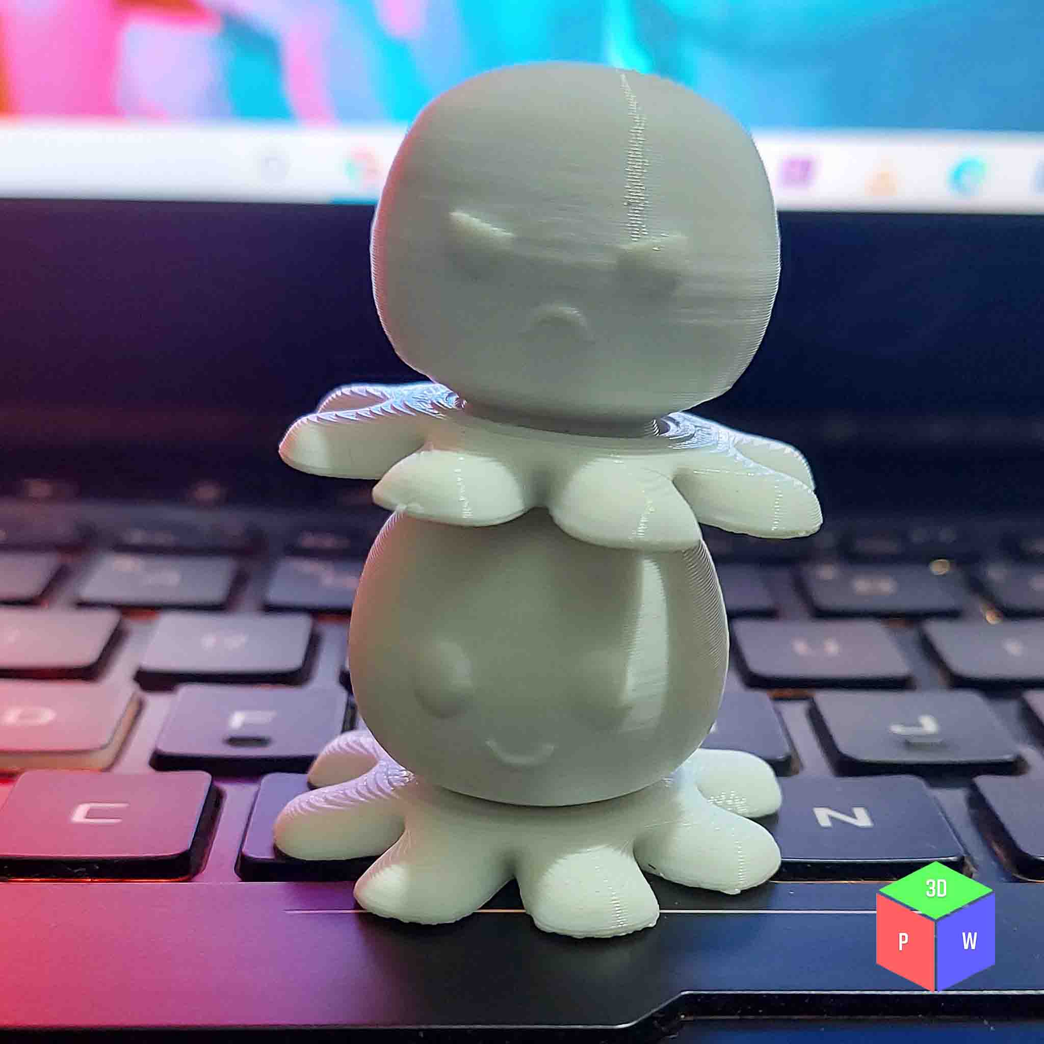 STL file CUTE OCTOPUS HAPPY ANGRY SPINNER TOY PLUS KEYRING 🐙・3D ...