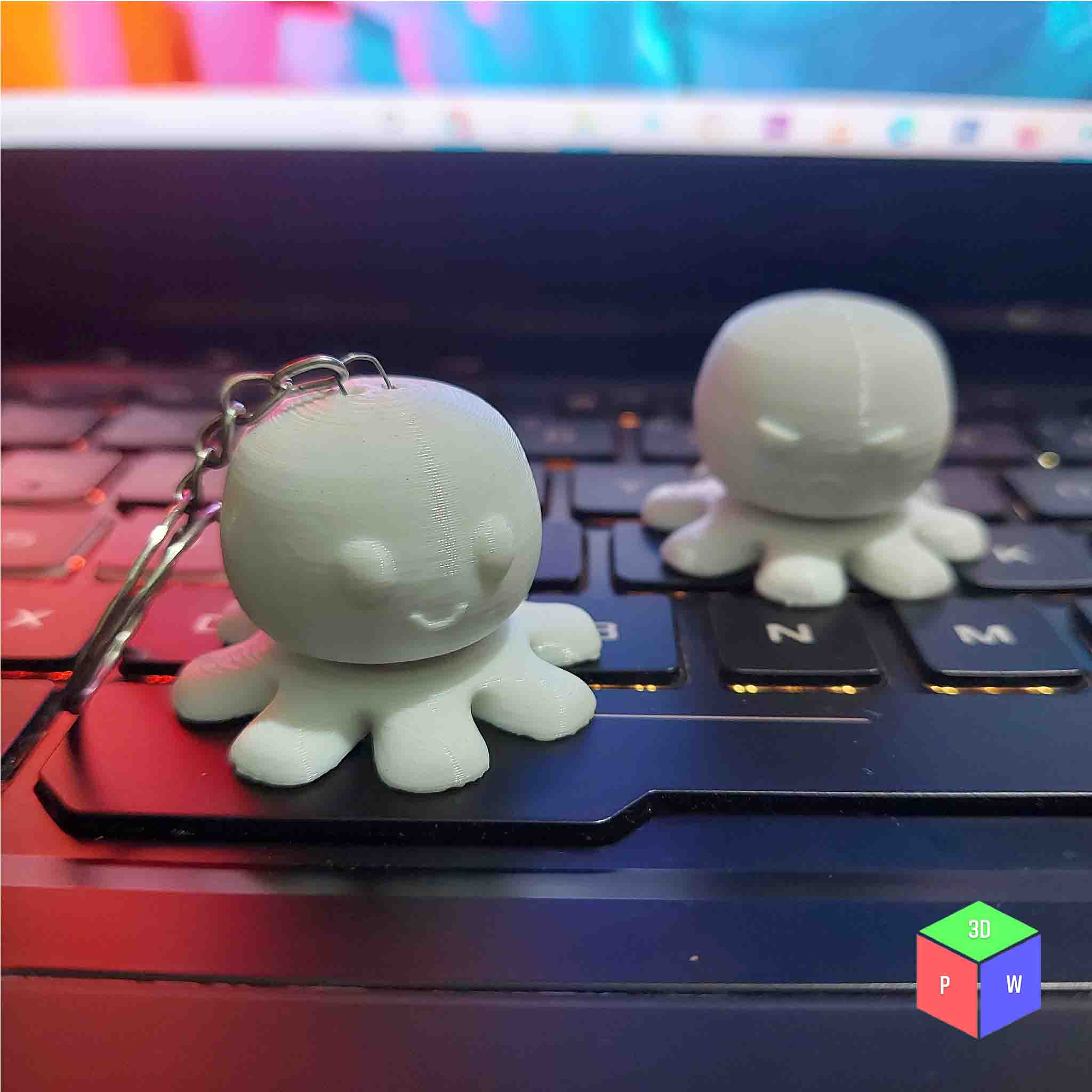 STL file CUTE OCTOPUS HAPPY ANGRY SPINNER TOY PLUS KEYRING 🐙・3D ...