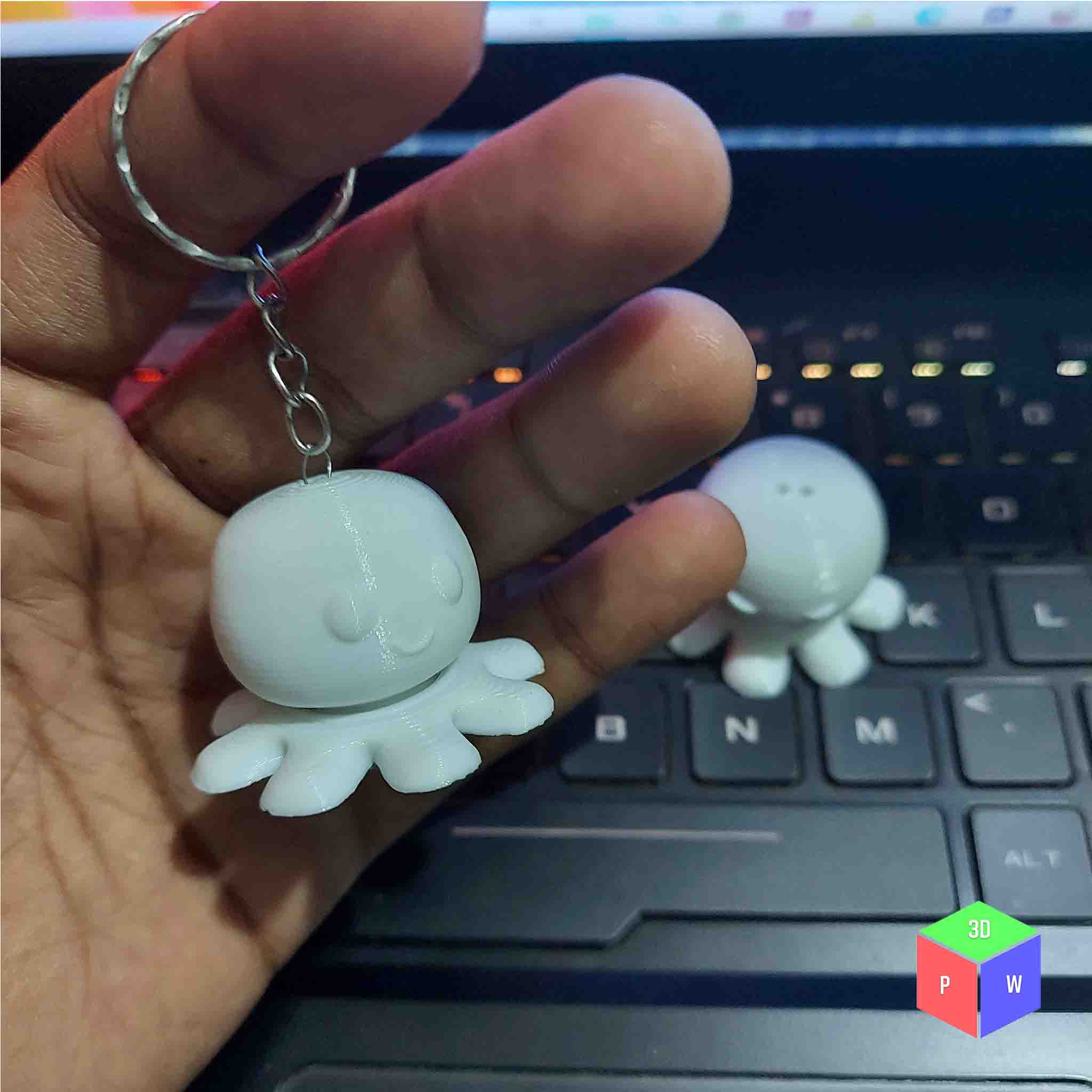 STL file CUTE OCTOPUS HAPPY ANGRY SPINNER TOY PLUS KEYRING 🐙・3D ...