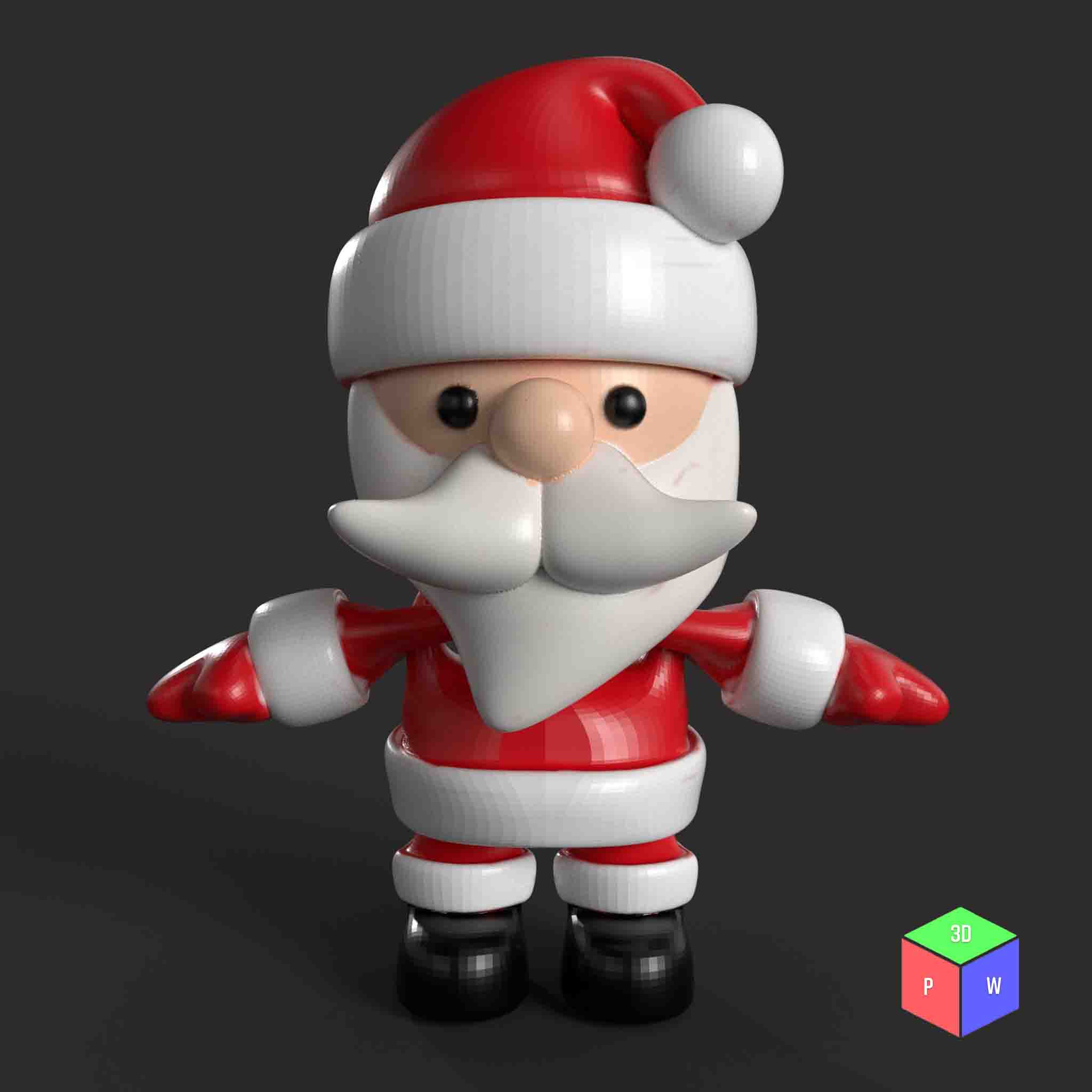 STL file SANTA FLEXI TOY PLUS KEYRING 🎅・Model to download and 3D print ...