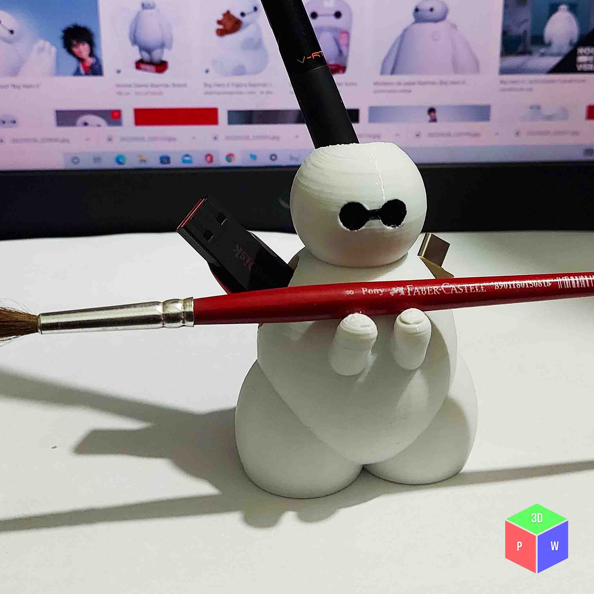 Free STL file BIG HERO PEN STAND PLUS PLANTER 🖊️・Model to download and ...