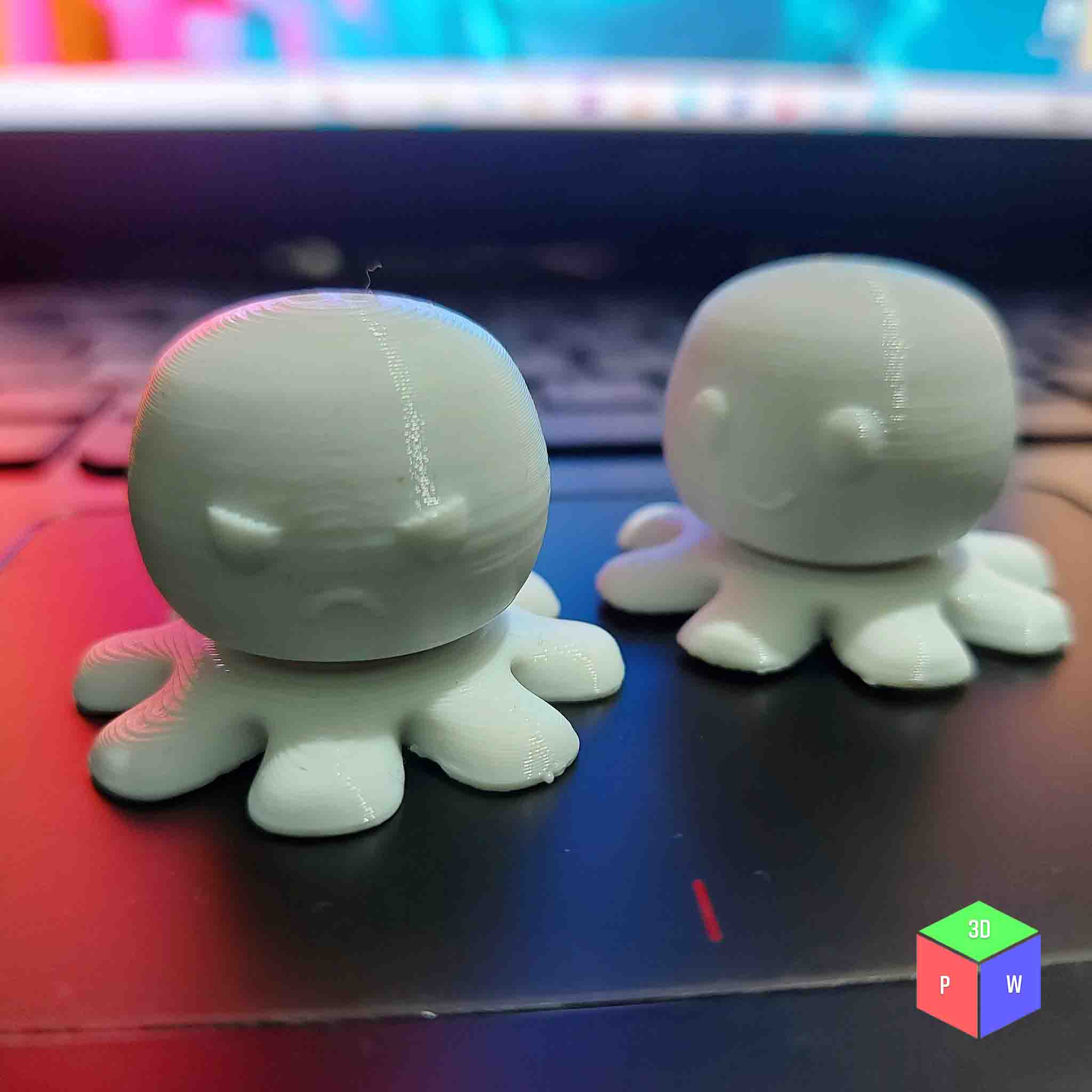 STL file CUTE OCTOPUS HAPPY ANGRY SPINNER TOY PLUS KEYRING 🐙・3D ...