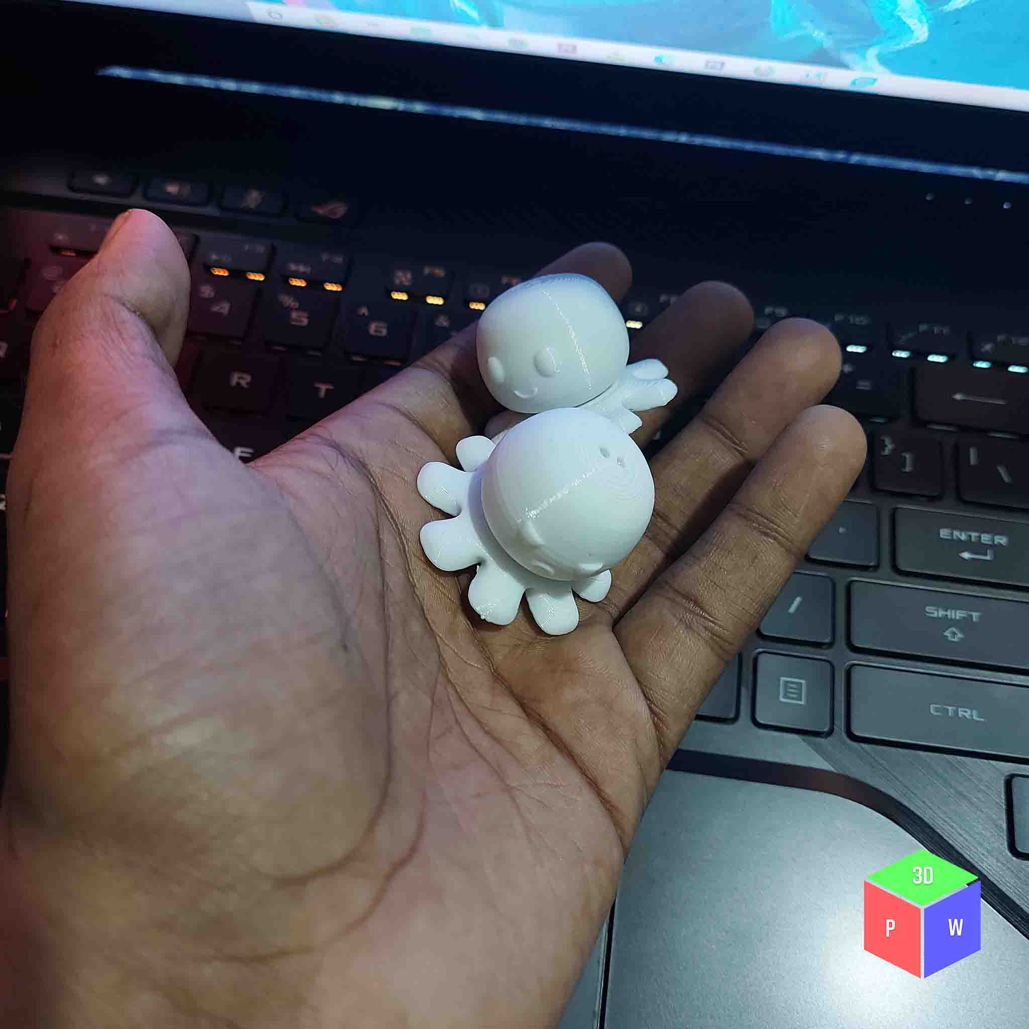 STL file CUTE OCTOPUS HAPPY ANGRY SPINNER TOY PLUS KEYRING 🐙・3D ...