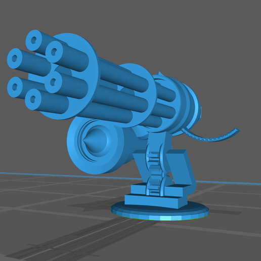 Download free STL file Mounted Gatling Gun • Model to 3D print ・ Cults