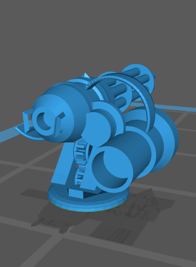 Download free STL file Mounted Gatling Gun • Model to 3D print ・ Cults