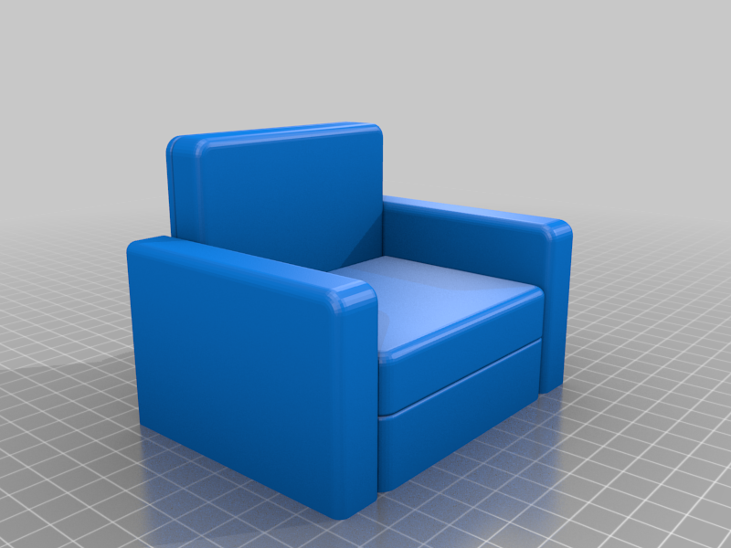 Free 3D file 6" Action Figure Couch & Matching Chair 🛋️・3D printable ...