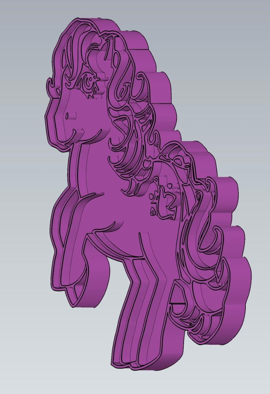 STL file Amazing My Little Pony Character Pony Cookie Cutter And Stamp ...
