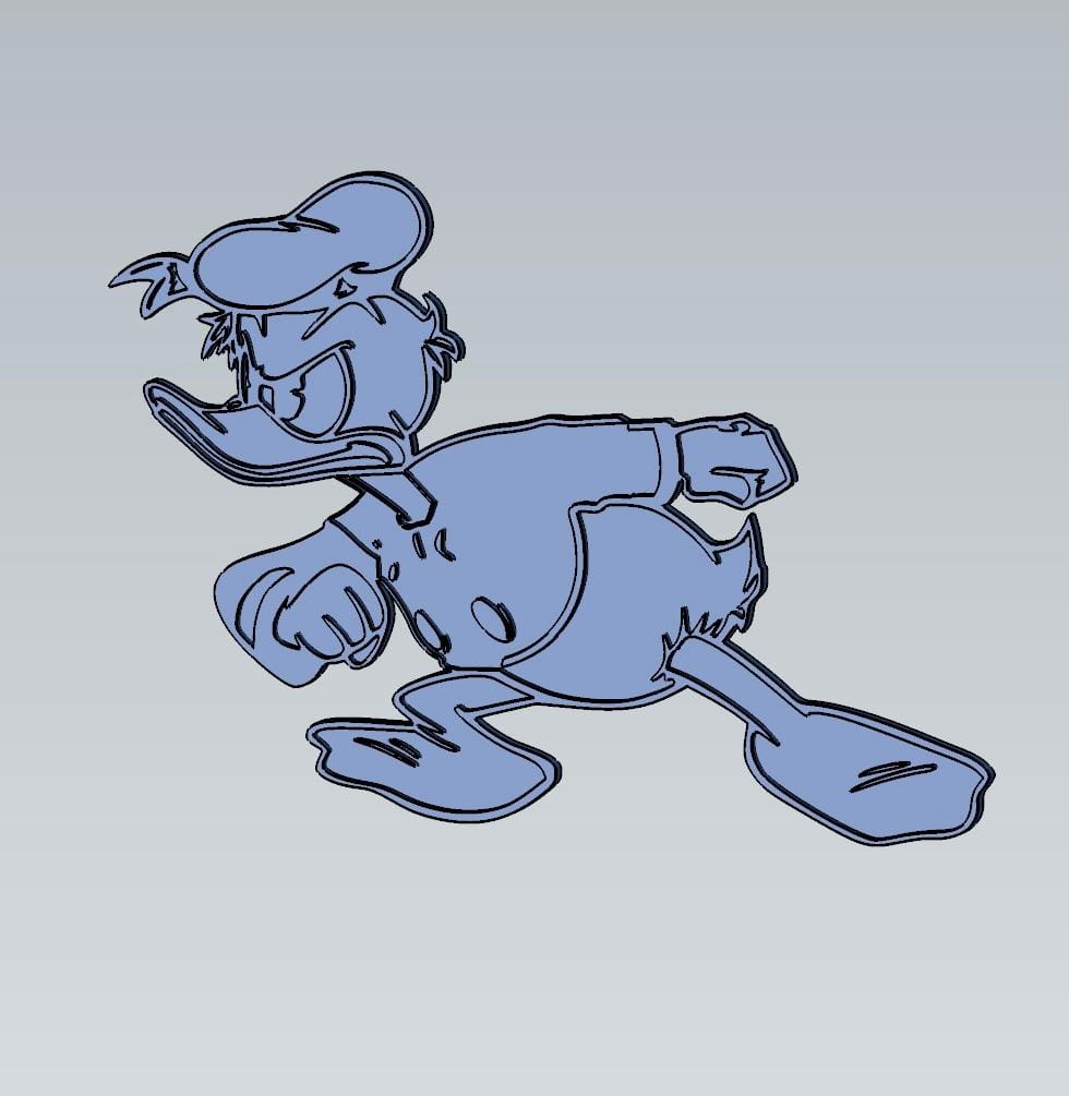 STL file Wonderful Duck Tales Character Donald Duck Cookie Cutter Stamp ...