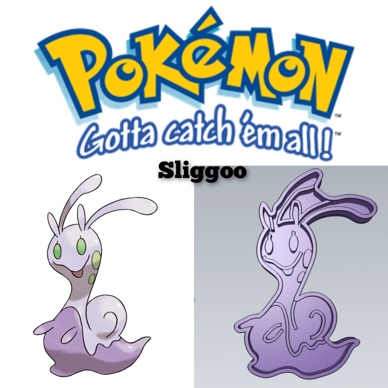STL file Amazing Pokemon sliggoo Cookie Cutter Stamp Cake Decorating ...