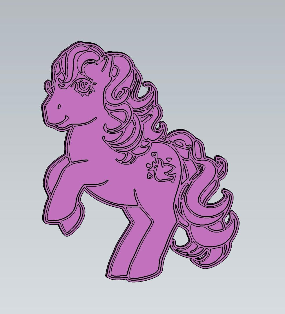 STL file Amazing My Little Pony Character Pony Cookie Cutter And Stamp ...