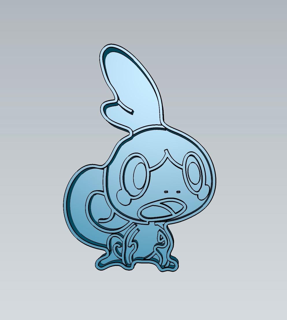STL file AMAZING POKEMON sobble COOKIE CUTTER STAMP CAKE DECORATING・3D ...