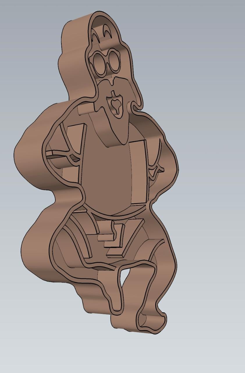 STL file Amazing Dragon Ball Character master roshi Cookie Cutter Stamp ...