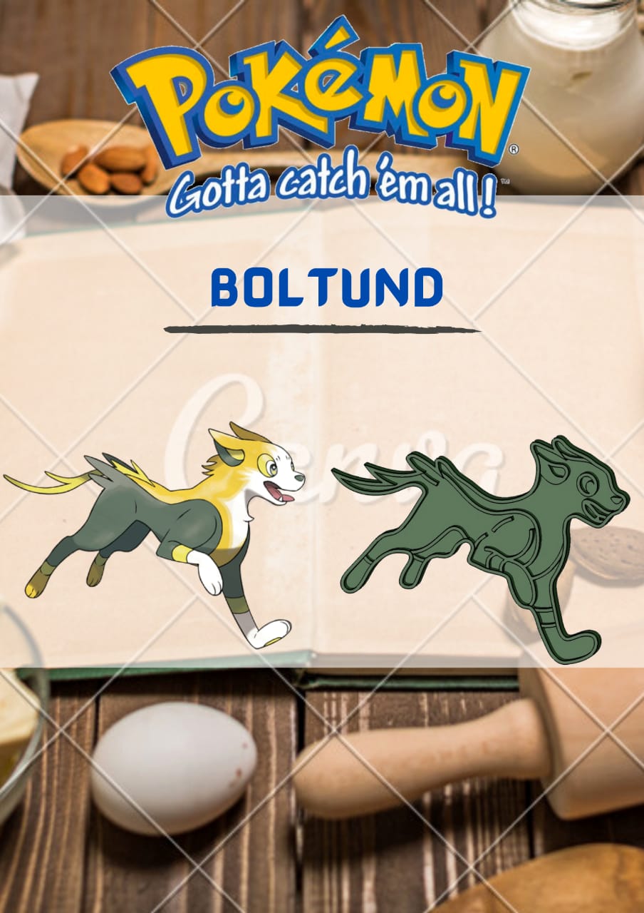 Archivo STL AMAZING POKEMON boltund COOKIE CUTTER STAMP CAKE DECORATING ...