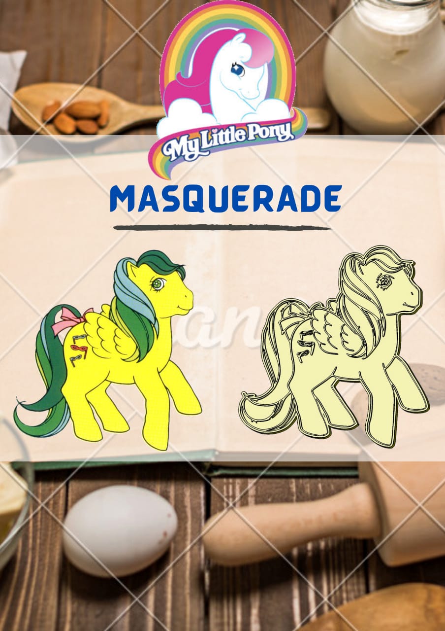 Файл STL Amazing My Little Pony Character masquerade Cookie Cutter And ...