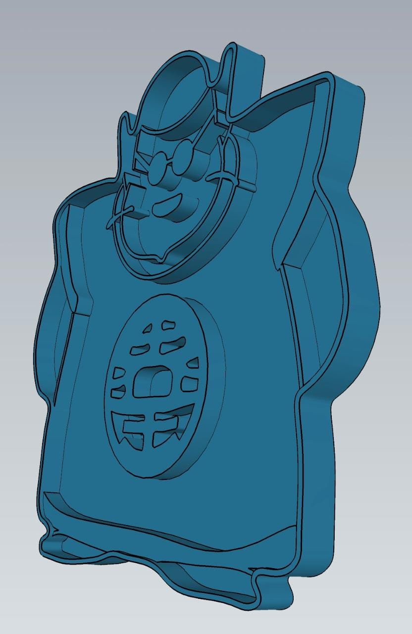 STL file Amazing Dragon Ball Character king kai Cookie Cutter Stamp ...