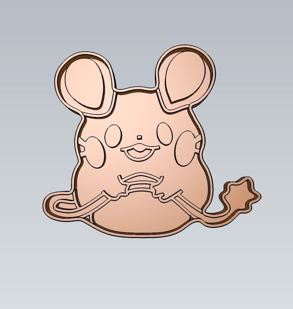 STL file AMAZING POKEMON Dedenne COOKIE CUTTER STAMP CAKE DECORATING・3D ...