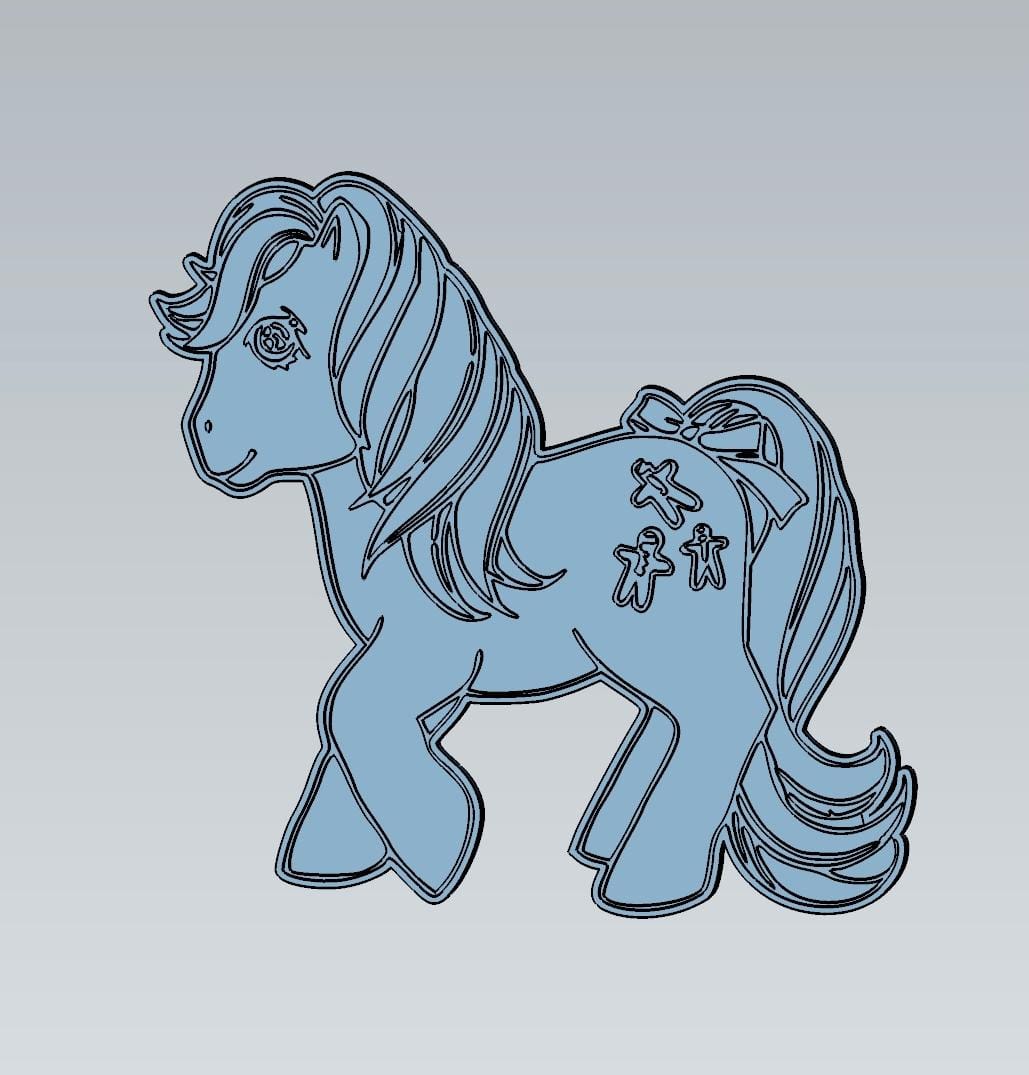 STL file Amazing My Little Pony Character gingerbread Cookie Cutter And ...