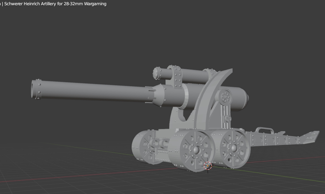 Free STL file Schwerer Heinrich Heavy Artillery for Wargaming 28-32mm ...