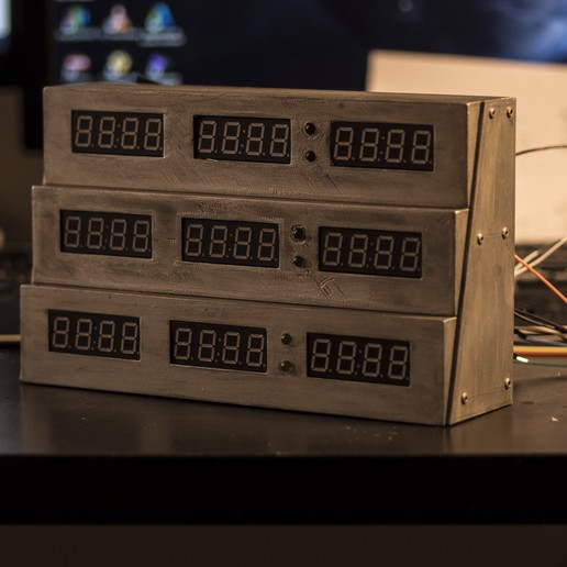 Download free STL file Futuristic clock bttf style • 3D printing design ...