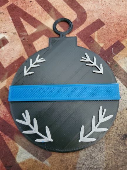 Free STL file Thin blue line Christmas tree ornaments. 🎄・3D printable ...
