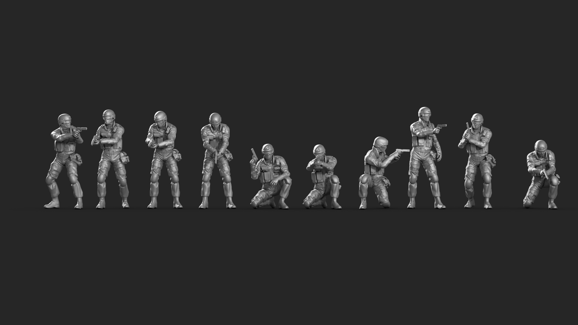 3D file SWAT Figure Set 04・3D printable model to download・Cults