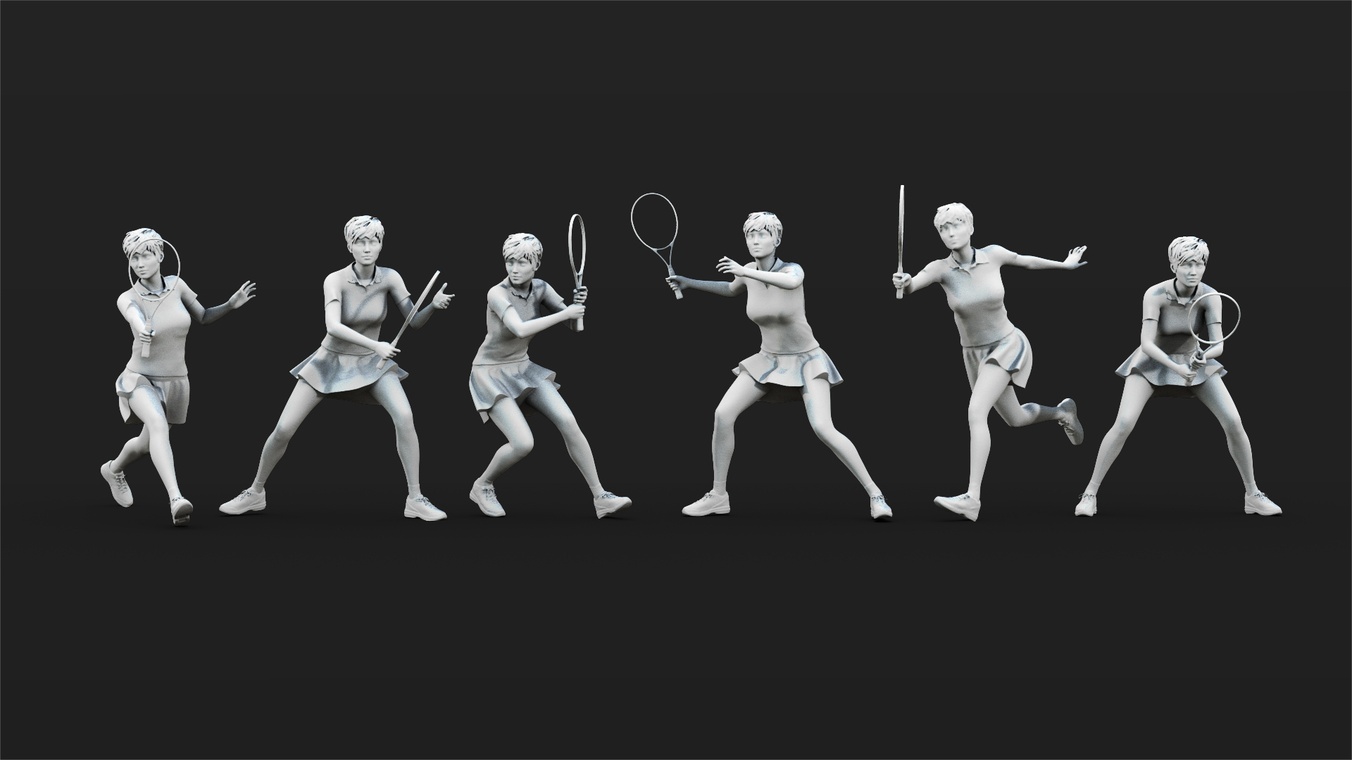 3D file 24 Tennis figures・3D printer design to download・Cults