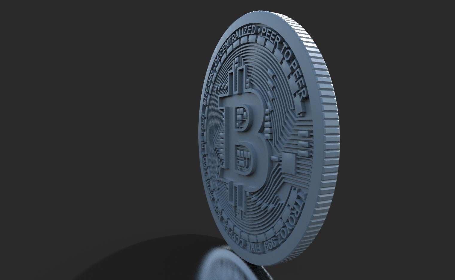 Download STL file Bitcoin • 3D printing template ・ Cults