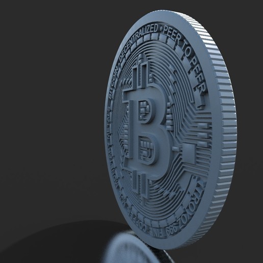Download STL file Bitcoin • 3D printing template ・ Cults