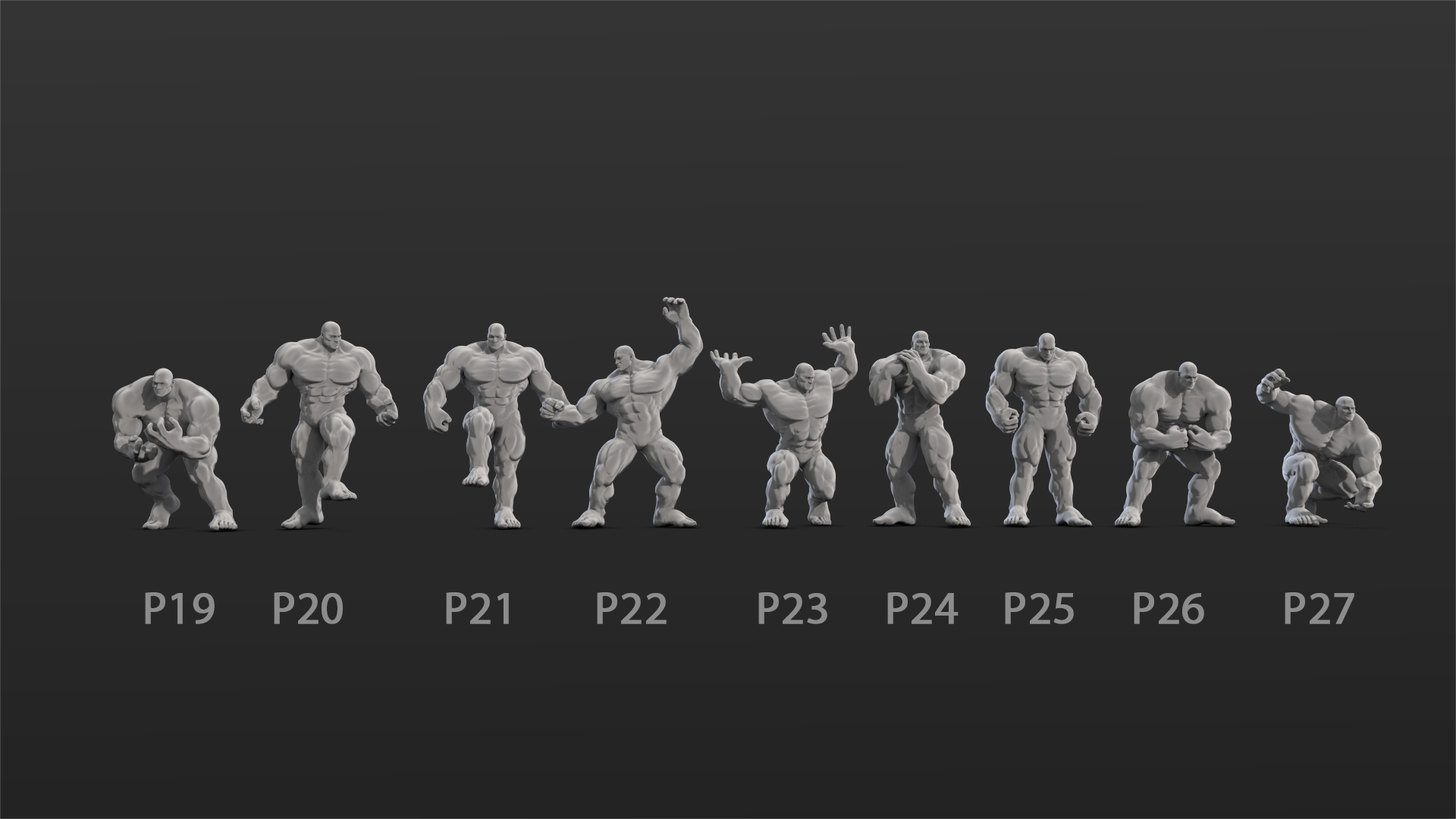 3D file Body builder Figures Set 01・3D printer model to download・Cults