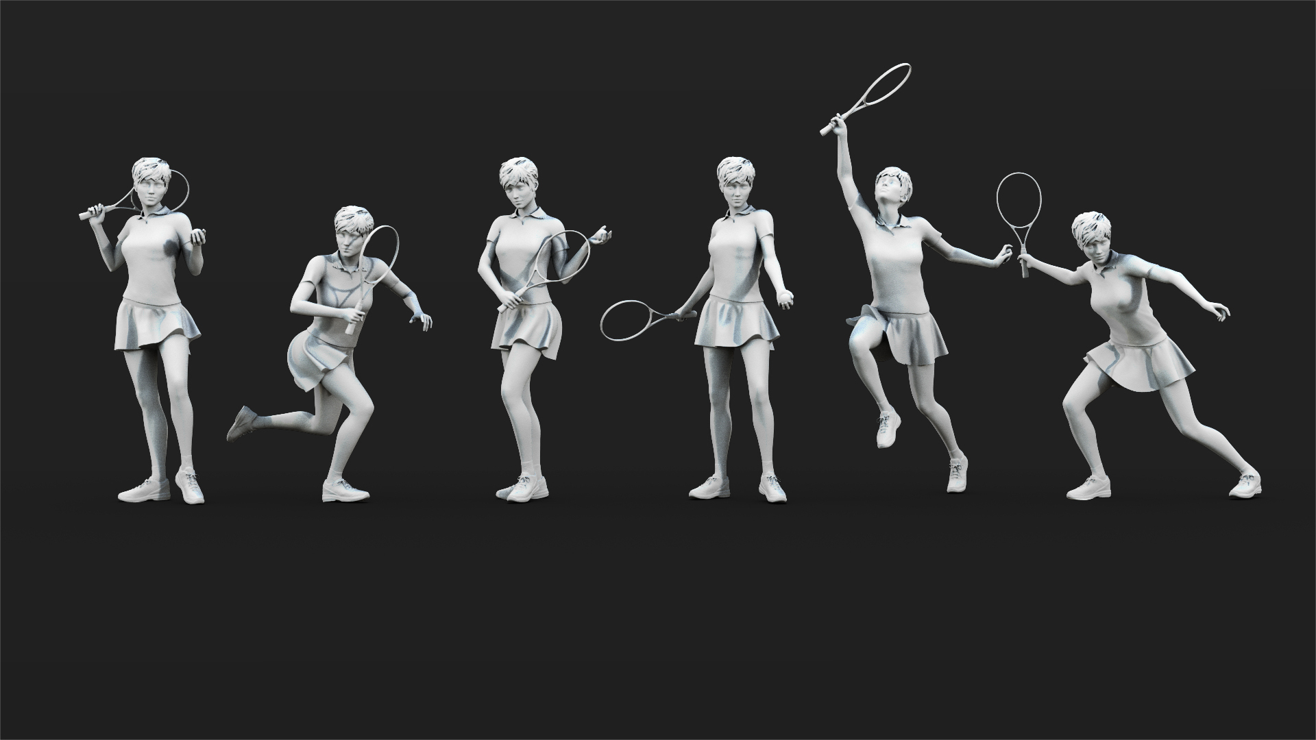 3D file 24 Tennis figures・3D printer design to download・Cults