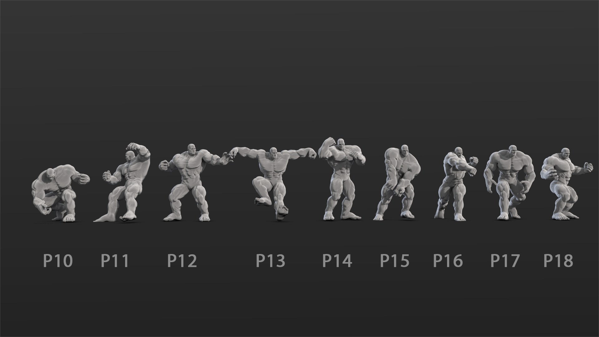3D file Body builder Figures Set 01・3D printer model to download・Cults