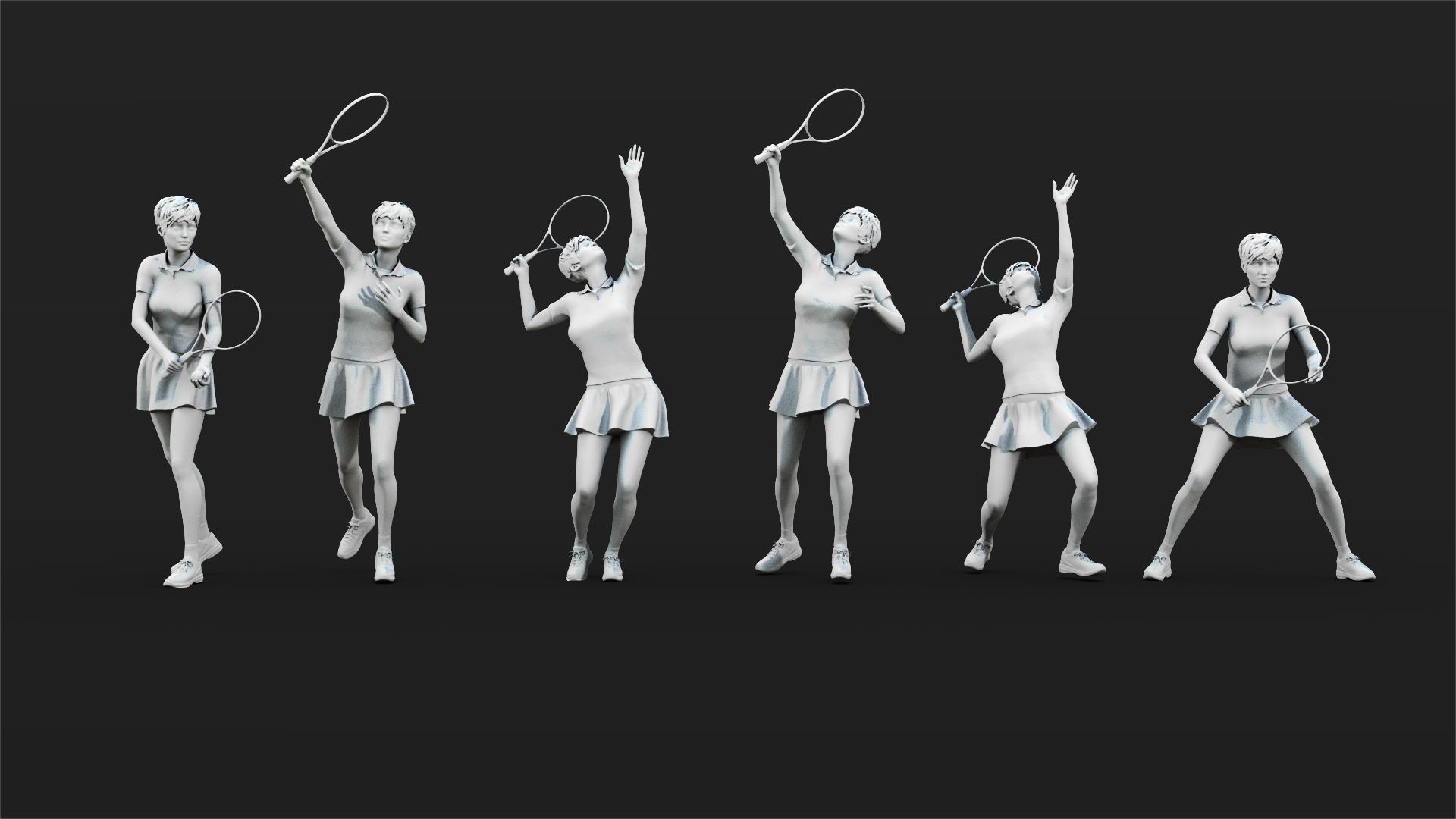3D file 24 Tennis figures・3D printer design to download・Cults
