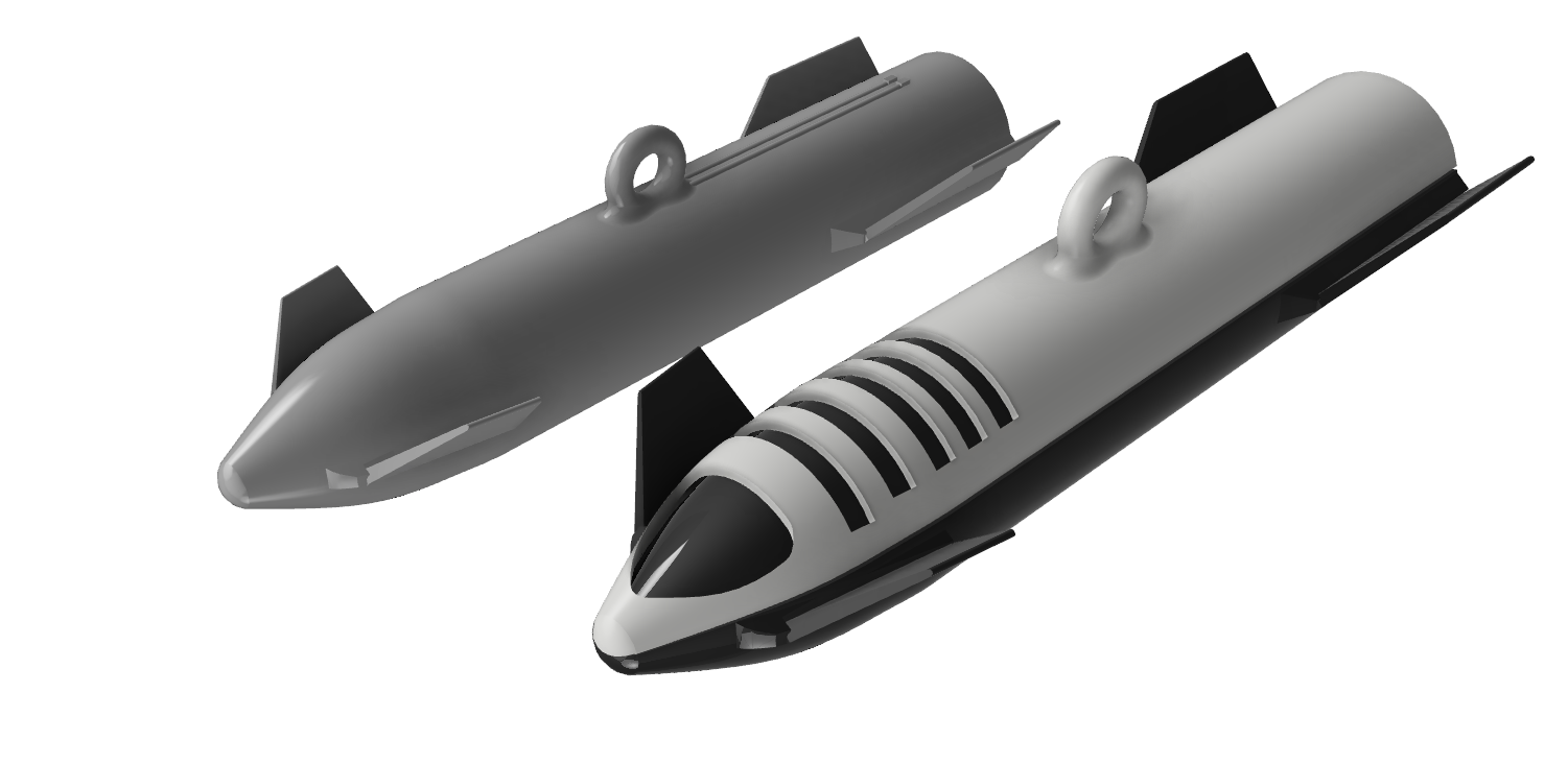 Free STL file Starship key chain (Prototype + Crew version) 🔑・3D ...