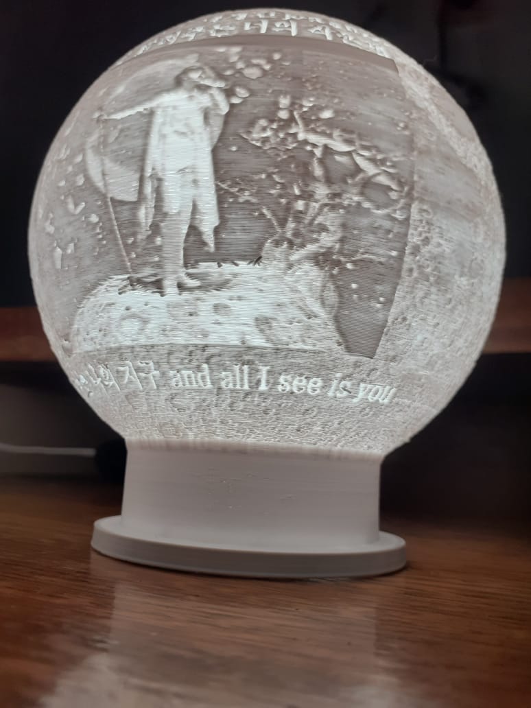 STL file Jin BTS - Moon Lamp・3D printing design to download・Cults