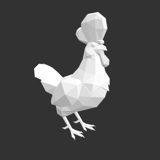 Download free OBJ file Zelda Cucco Low Poly • 3D printer template ・ Cults