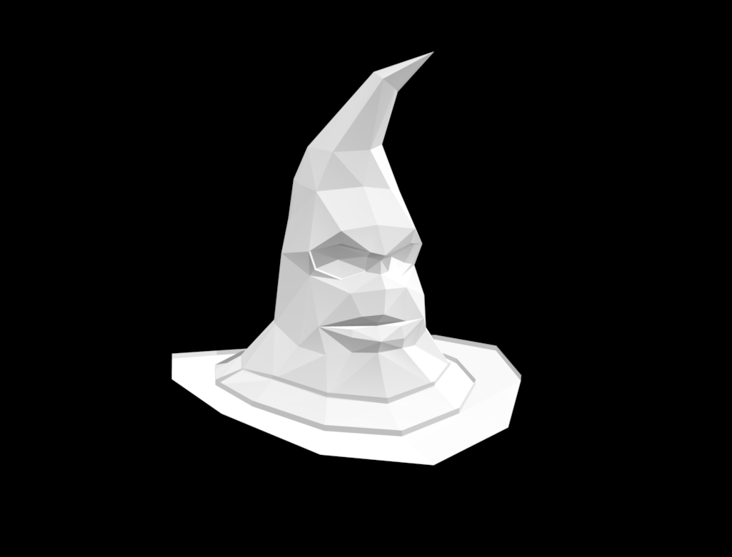 Fichier OBJ gratuit Chapeau Harry Potter Low Poly・Objet pour imprimante ...