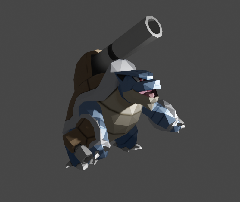 STL file Mega Blastoise Low Poly・3D printable model to download・Cults