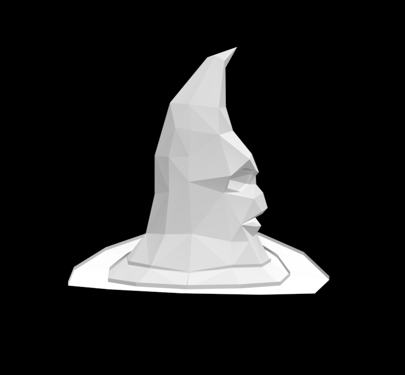 Fichier OBJ gratuit Chapeau Harry Potter Low Poly・Objet pour imprimante ...