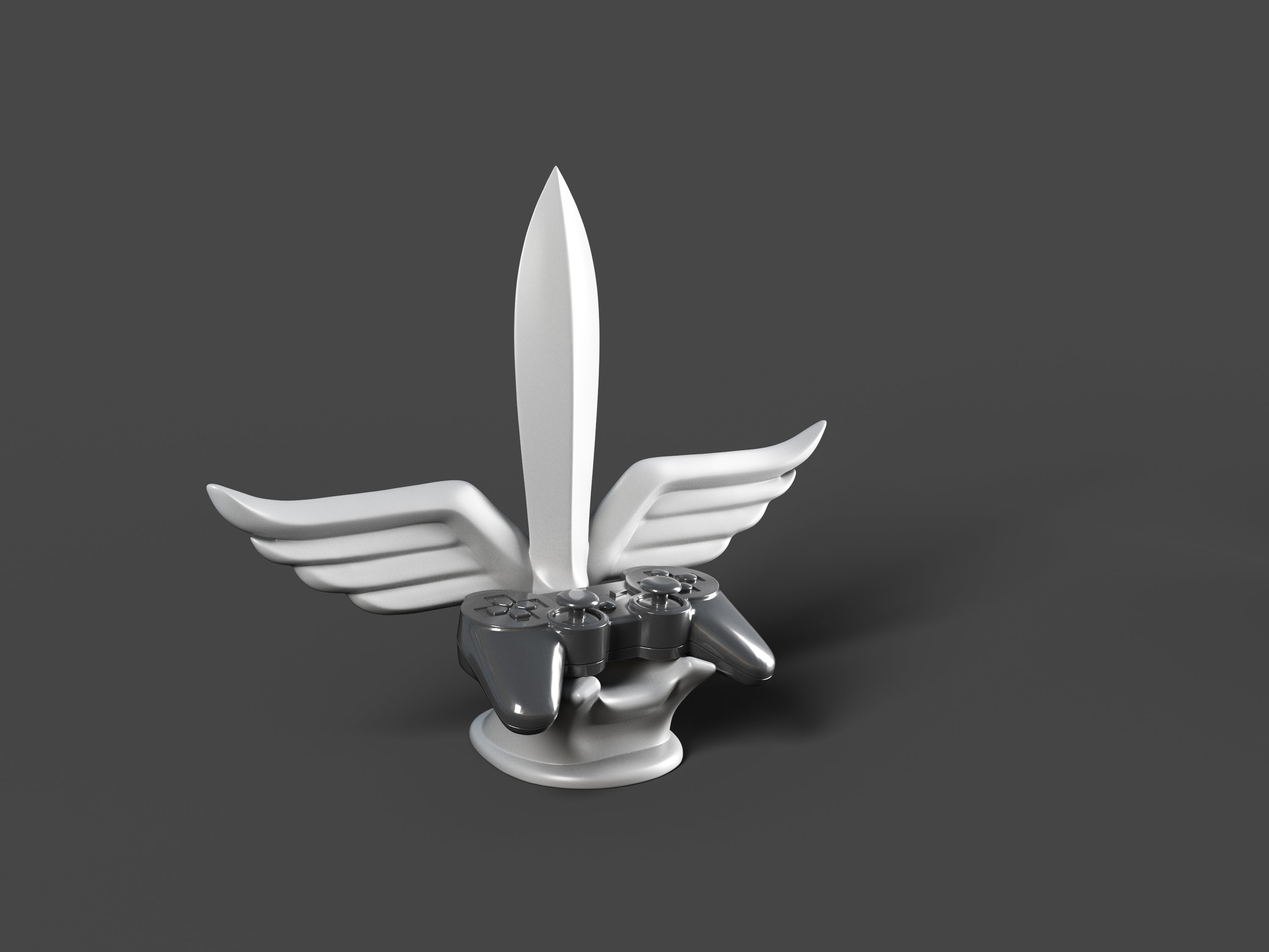 STL file winged sword controller holder・3D printer model to download・Cults