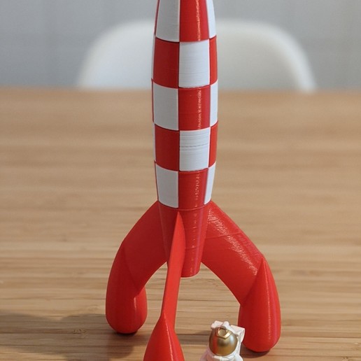 Impression 3D Fusée Tintin (Tintin Rocket) • Fabriqué avec une ...