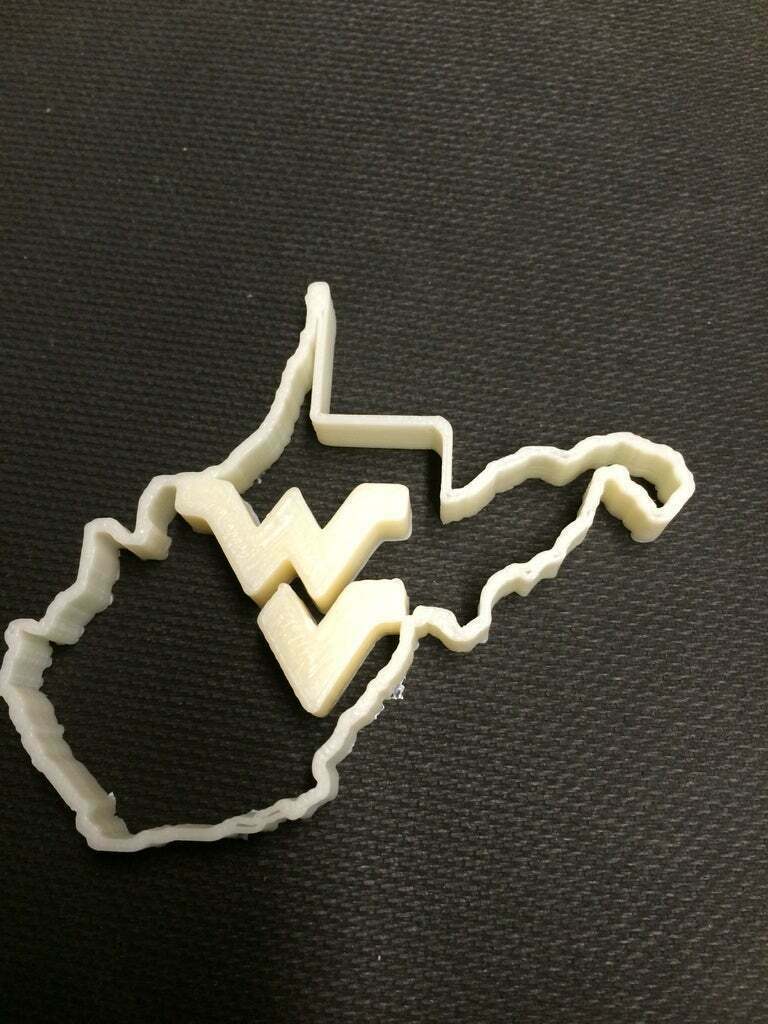 Free STL file WVU logo with Outline of the state of West Virginia. 🚩 ...