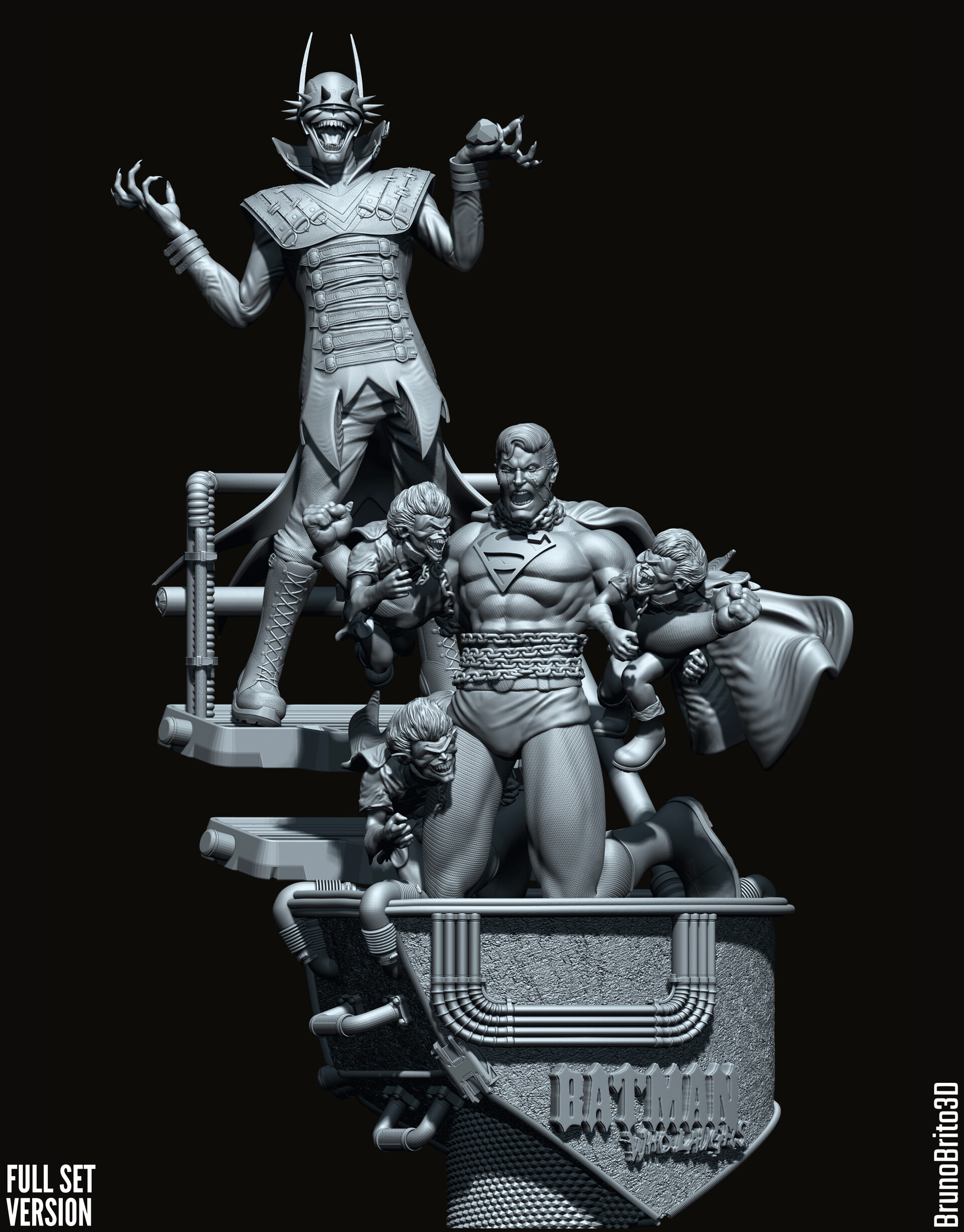 STL file Batman Who Laughs x Superman - 1/6 Scale printable STL 🦸‍♂️・3D ...