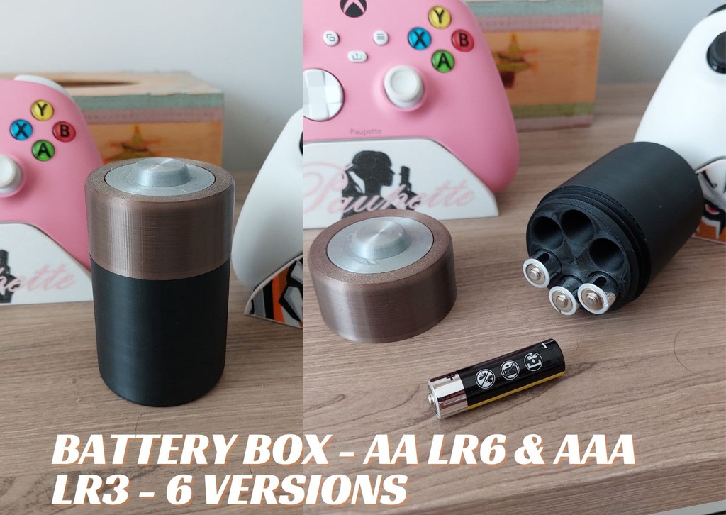 Archivo 3D gratis Battery Box - AA LR6 & AAA LR3 - 6 Versions・Modelo ...