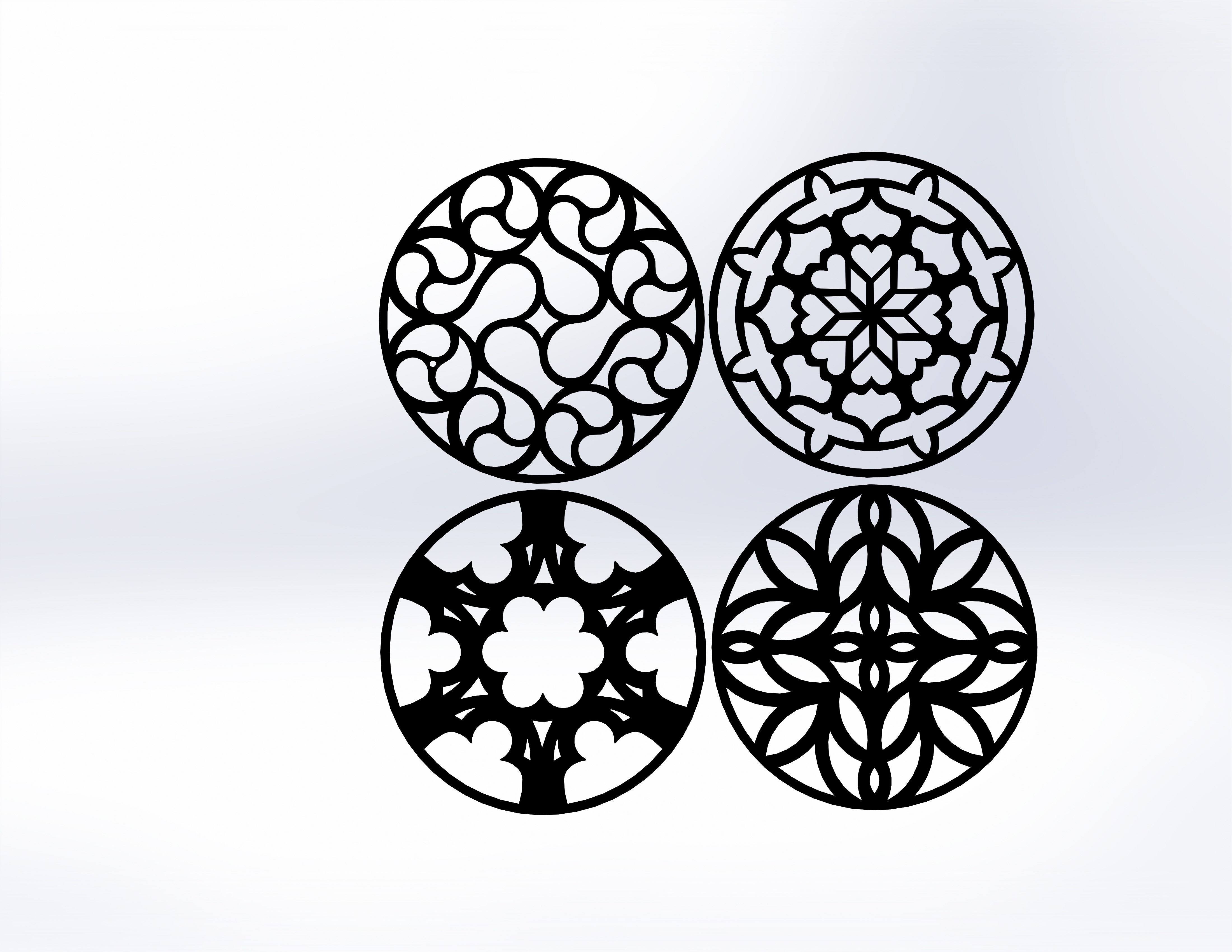 STL file 2D WALL DECOR(COASTER)・Design to download and 3D print・Cults
