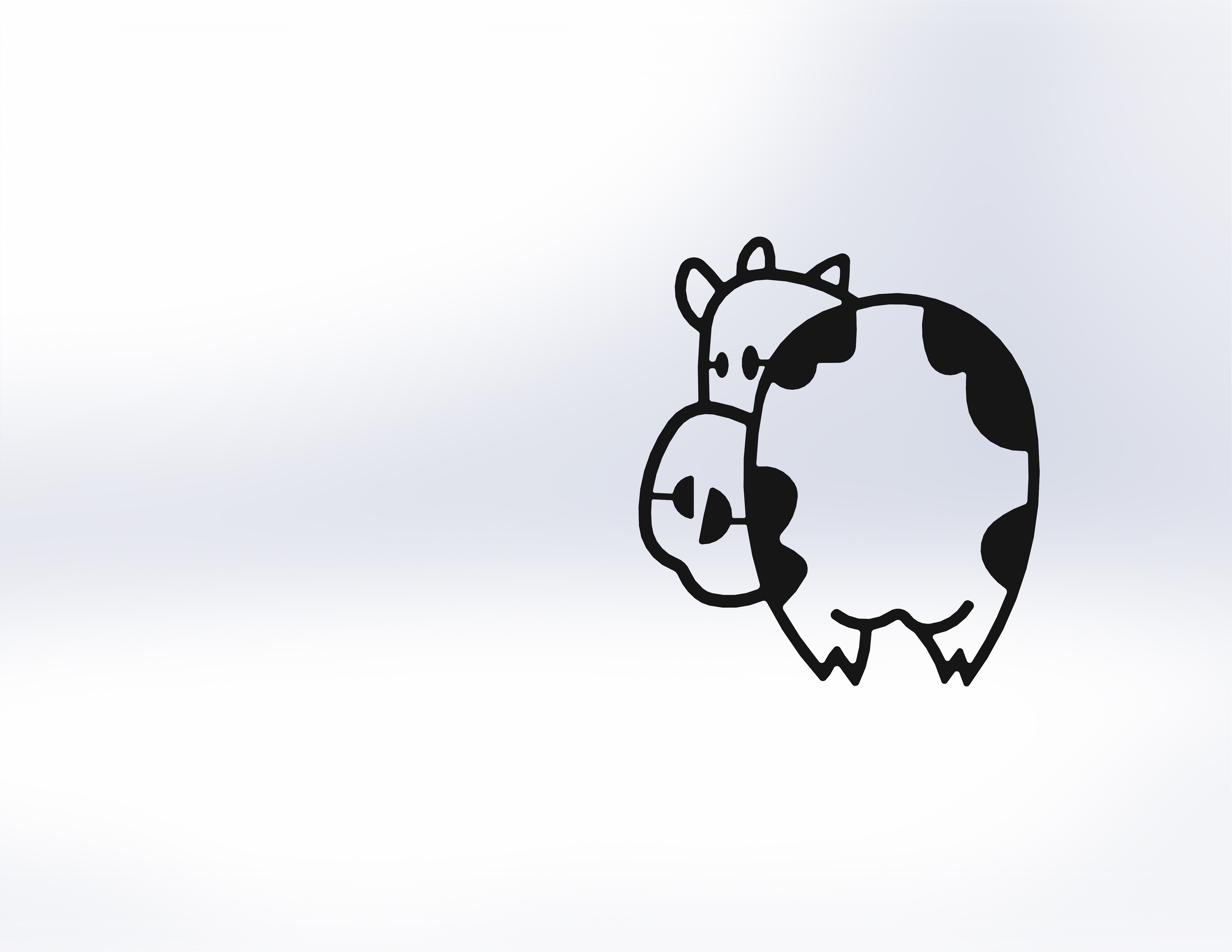 Free STL file WALL DECORATION(COW)・3D printable model to download・Cults